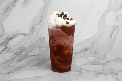 Freshly Made Chocolate Java Chip Flavored Frappe Stock Image Image Of
