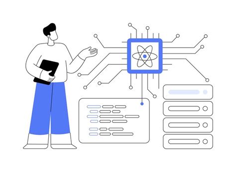 Premium Vector Quantum Computing Abstract Concept Vector Illustration