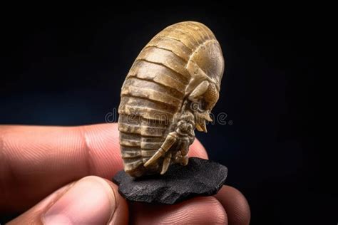 A Single Trilobite Fossil A Tiny Specimen Of The Ancient And Mysterious Past Stock Image
