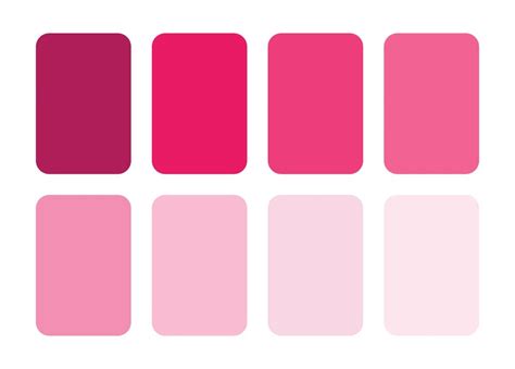 Retro Chromatic Paleta De Cores Rosa Com Diferentes Tons Paleta De Cor