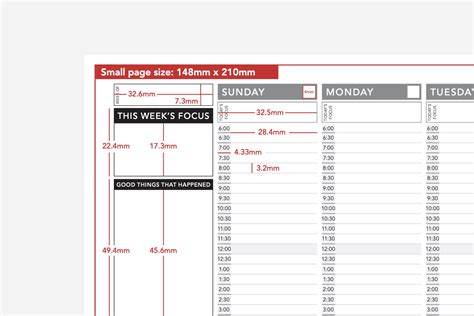 Weekly Layout Size Measurements Free Printable Passion Planner