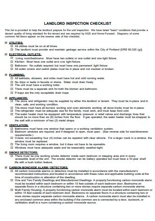 7 Free Landlord Inspection Checklist Samples To Download