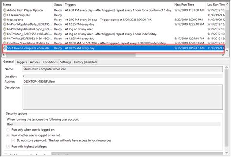computer shuts down when idle windows 10 how to automatically shut