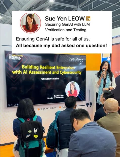 Sue Yen Leow On Linkedin Cybersecurity Genai Careerintech Fireinmybelly 32 Comments