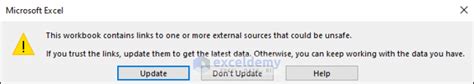 Fix Excel Automatic Update Of Links Has Been Disabled ExcelDemy