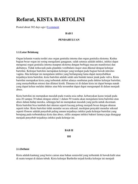 Kista Bartolini Dan Abses Kelenjar Bartholini Pdf