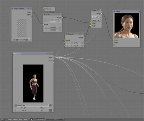 crop the output based on the alpha compositing and post processing