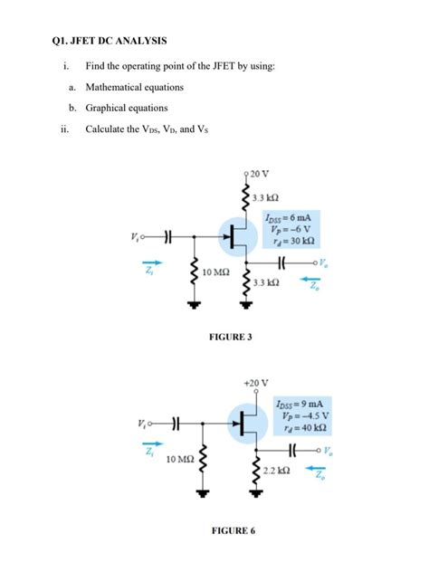 Solved Q JFET DC ANALYSISi Find The Operating Point Of Chegg
