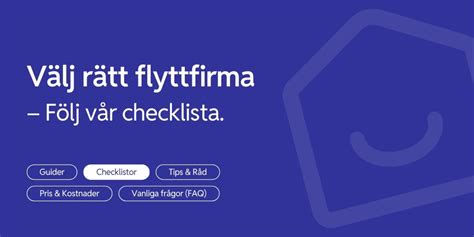 Checklista För Att Välja Rätt Flyttfirma Steg För Steg