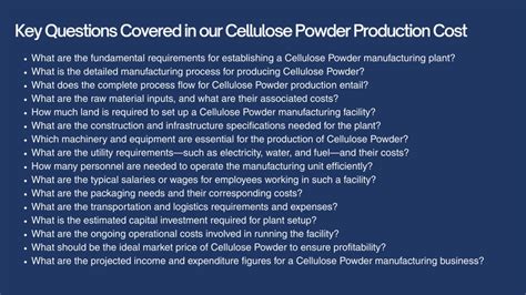 Ppt Cellulose Powder Production Cost Analysis Powerpoint Presentation