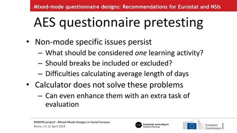 Ppt Mixed Mode Questionnaire Designs Recommendations For Eurostat