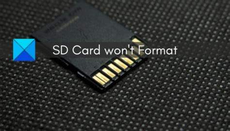 Sd Card Wont Format On Windows 11 Fix