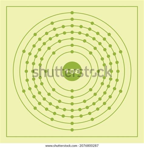 Bohr Model Representation Hassium Atom Number Stock Vector Royalty