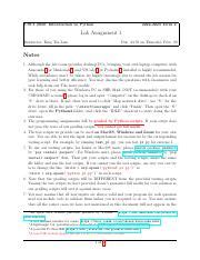 Guide To Completing Python Lab Assignment Course Hero