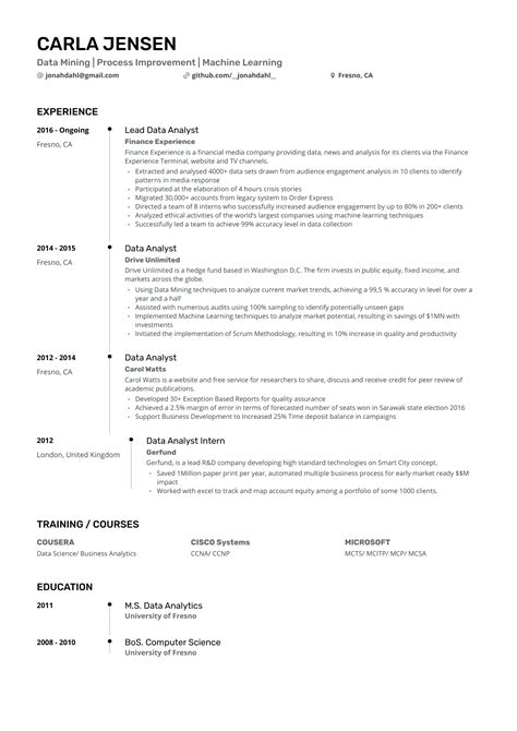 5 Data Mining Resume Examples And Guide For 2024