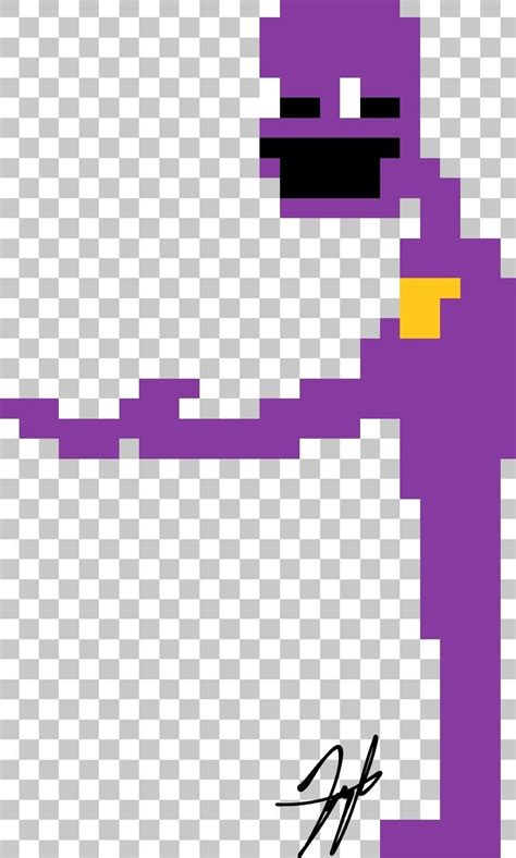 Purple Guy Pixel Art Grid