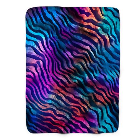 Mentionedyou Astral Holographic Tigers 1 Piece Premium Sherpa Blanket