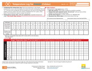 Florida Temperature Log For Vaccines Celsius Fill Out Sign Online