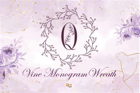 Vine Monogram Wreath Font · 1001 Fonts