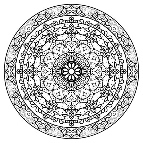 간단한 만다라 색칠 페이지 벡터 만다라 Eps 및 이미지 프리미엄 벡터