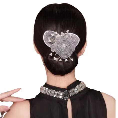 Flower Hair Bun Maker Deft Bun Hair Twister Floral Design Dotted Bun