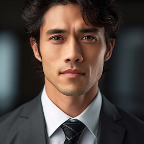 Premium Ai Image A Man In A Suit With A White Collared Shirt And A