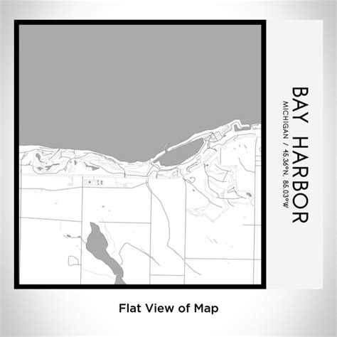 Bay Harbor Michigan Map Tumbler In Classic — Jace Maps