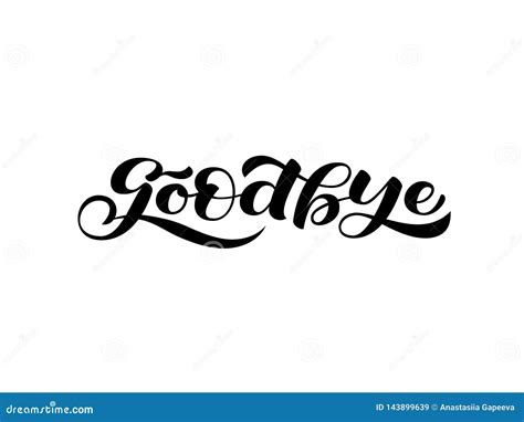 Vaarwel Van Letters Voorziend Word Voor Kleren Of Prentbriefkaar Vector