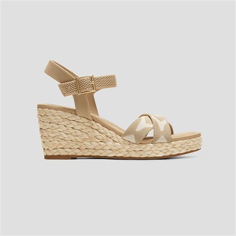 Round Toe Wedge Sandals Sally Pro Nude Peach Tiger Eu35 Vivaia