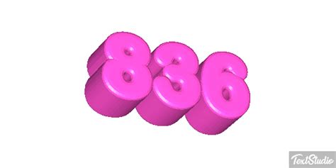 836 Number Animated  Logo Designs