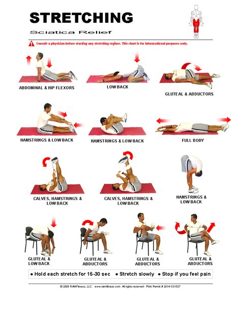 Sciatica Exercises Printable