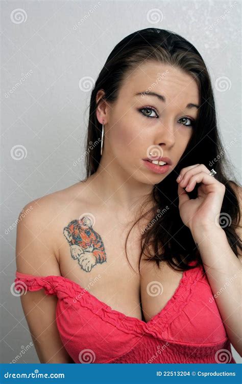 Cute Busty Brunette Headshot Stock Photo Image Of Girl Dallarosa