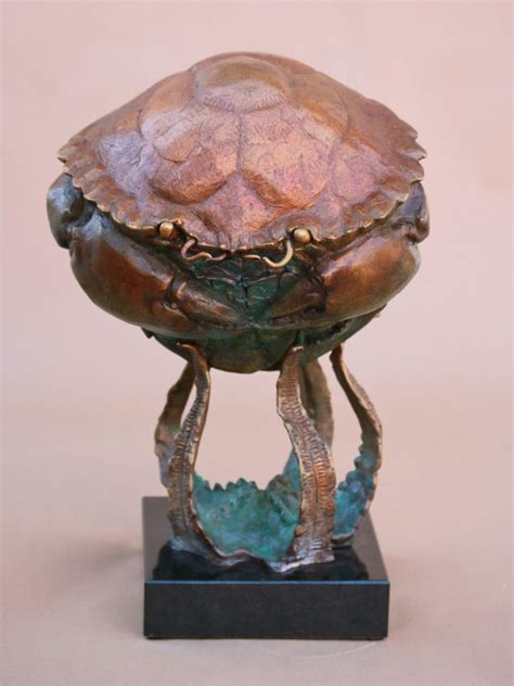 Dan Chen Sculpture Crazy Crab Ball Bronze At The Broadmoor Galleries