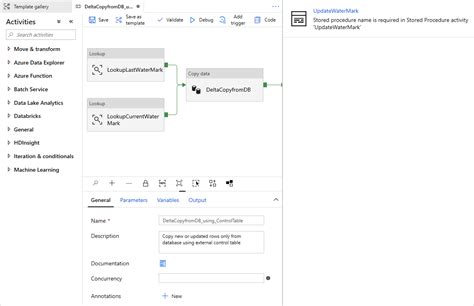 컨트롤 테이블을 사용하여 데이터베이스에서 델타 복사 Azure Data Factory Microsoft Learn