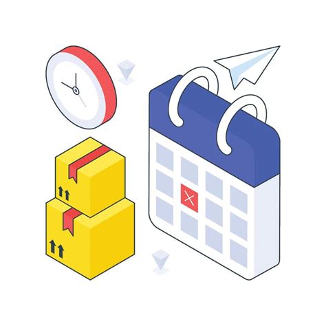 Delivery Schedule Isometric Colored Illustration 54919985 Vector Art At