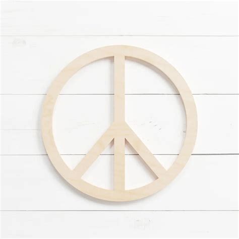 Peace Sign Craft Shape Wood Craft Shape Choose Your Size