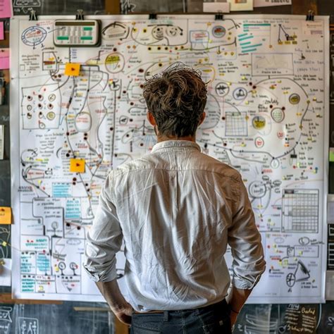 Premium Photo A Designer Using A Mind Map To Organize And Structure