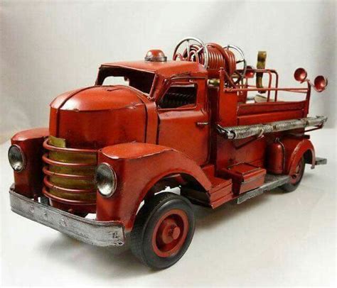 Vintage Red Fire Truck Toy