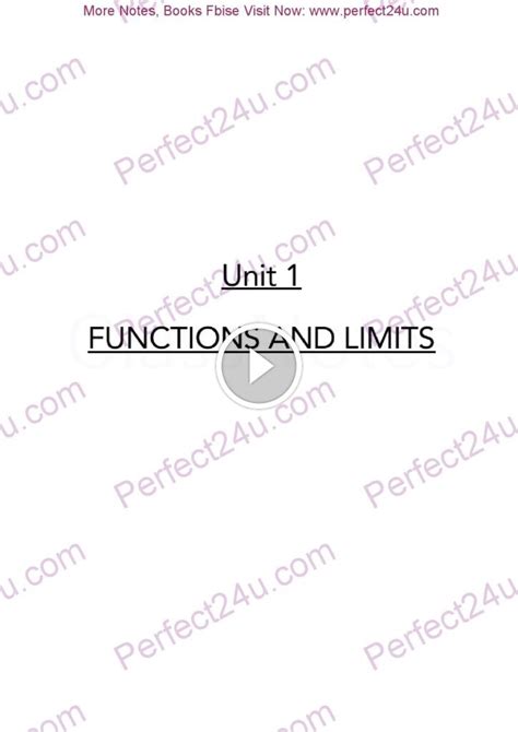 Functions And Limits Class 12 Mathematics Notes For Fbise Chapter 1
