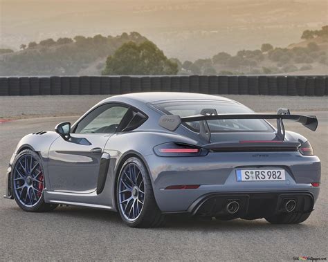 Porsche 718 Cayman Gt4 Rs Back And Side View 4k Wallpaper Download