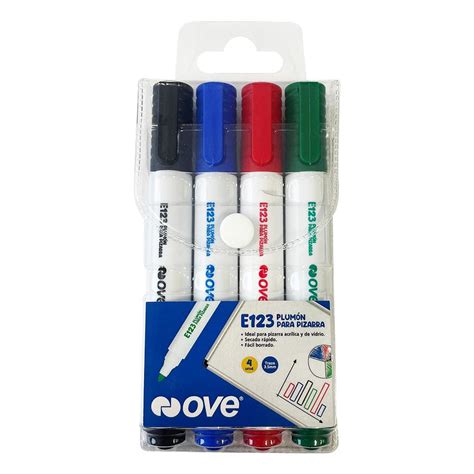 Encuentra Plumón Para Pizarra Ove E123 X 4 Und Tai Loy