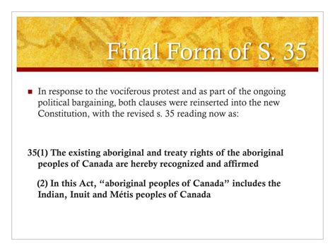Ppt Métis Perspective On Section 35 Of The Constitution Act 1982 Powerpoint Presentation Id