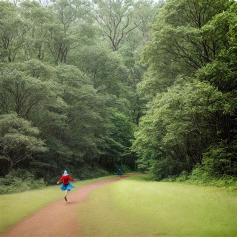 A Elf Is Running In The Forest She Is Chubby The Forest Is Old