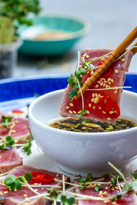 Seared Tuna Tataki Recipe With Sesame And Soy Dressing Artofit