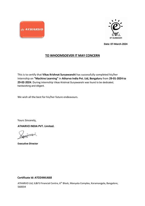 Vikas Suryawanshi On Linkedin Atharvo Machinelearning Machinelearningengineer Intership