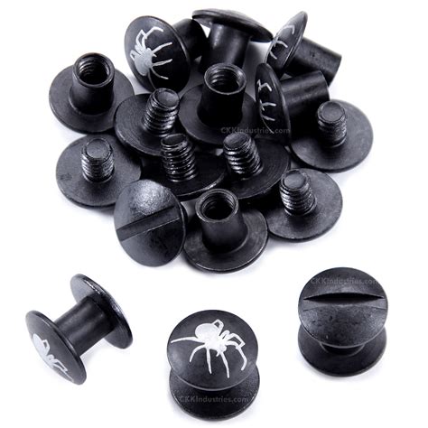 Chicago Screw Assembly Black Oxide 203 X 250 W Spider Engraving 10 Pack