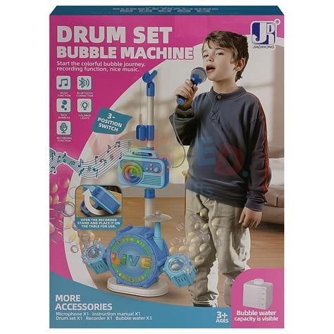 Musical Drum Set With Bubble Machine 2 In Waleedtoys