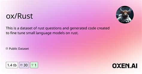 Oxrust Datasets At Oxenai