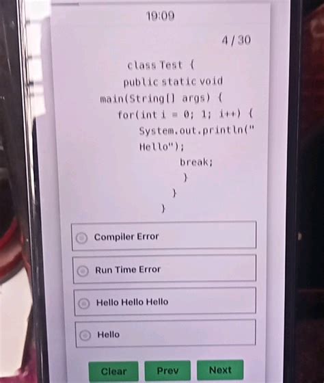 4 30 Class Test Public Static Vold Main StudyX
