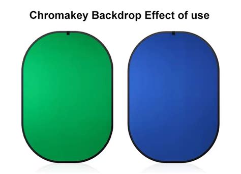 Photo Background Foldable Chroma Key Blue Green Screen Backdrop Portable Foldable Oval Photo